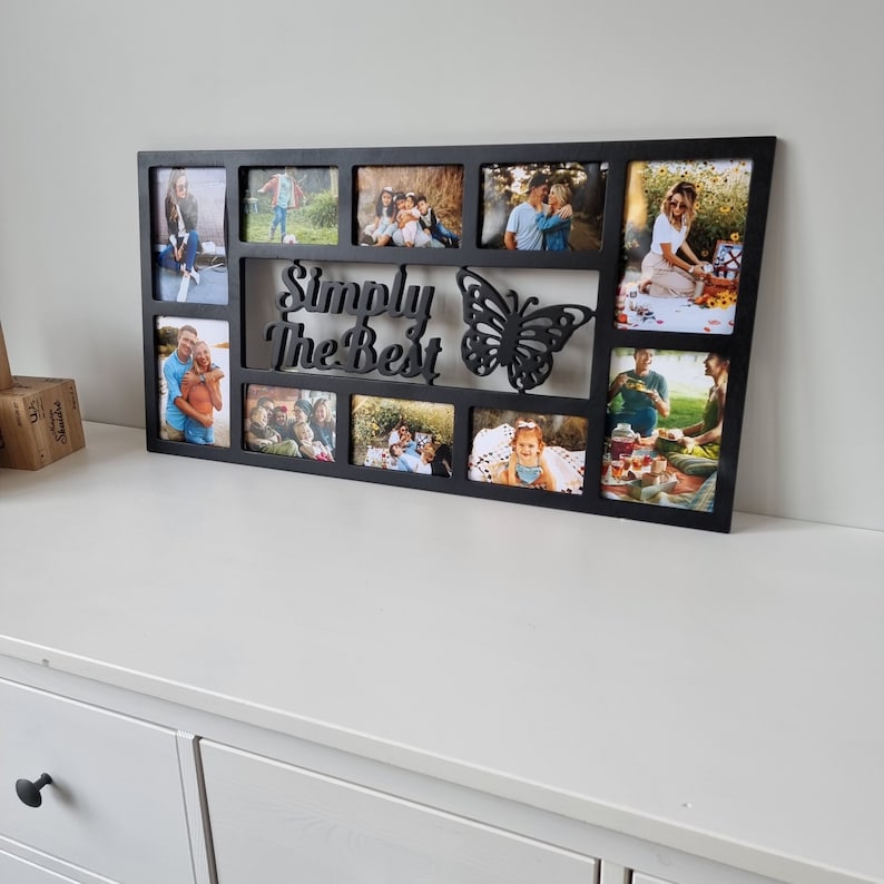 Personalized Family Photo Collage Frame, Custom Wooden Picture Frame - Etsy