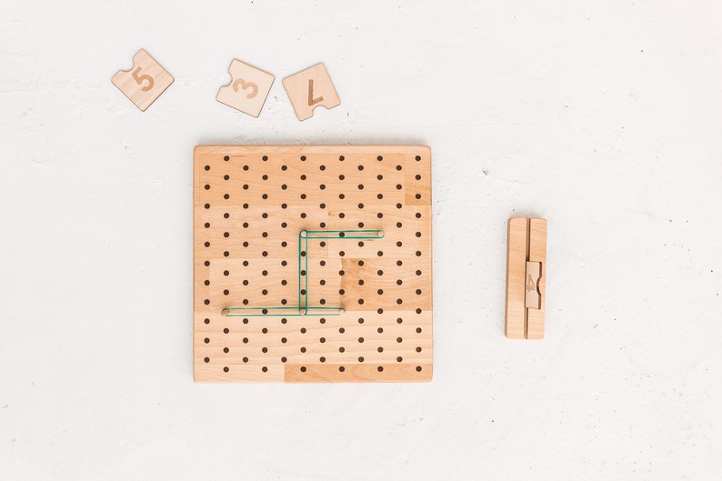 Geo Board Montessori Toys Wooden Toddler Kids Christmas - Etsy