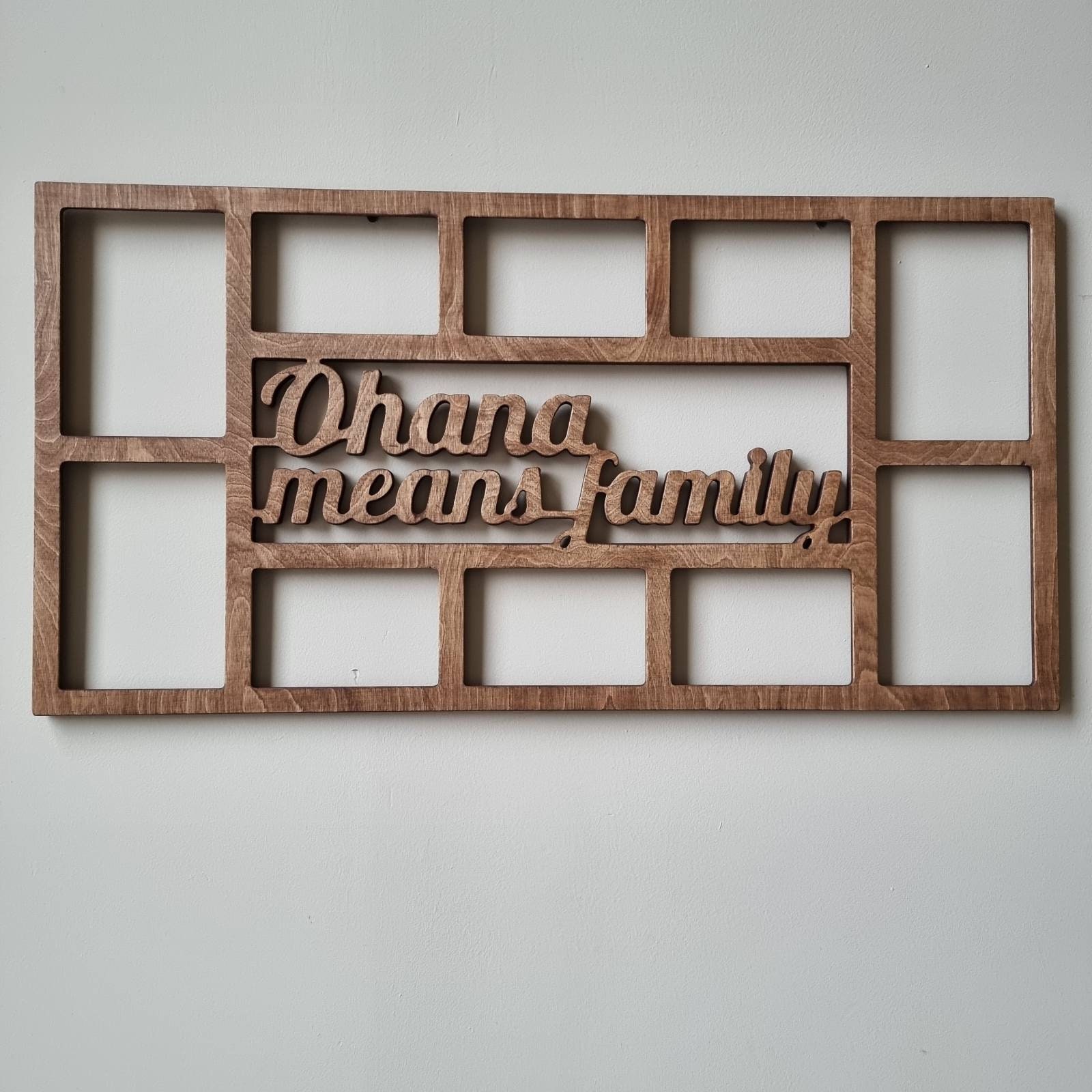 Custom Family Photo Frame Collage, Wooden Multiple Picture Frame With ...