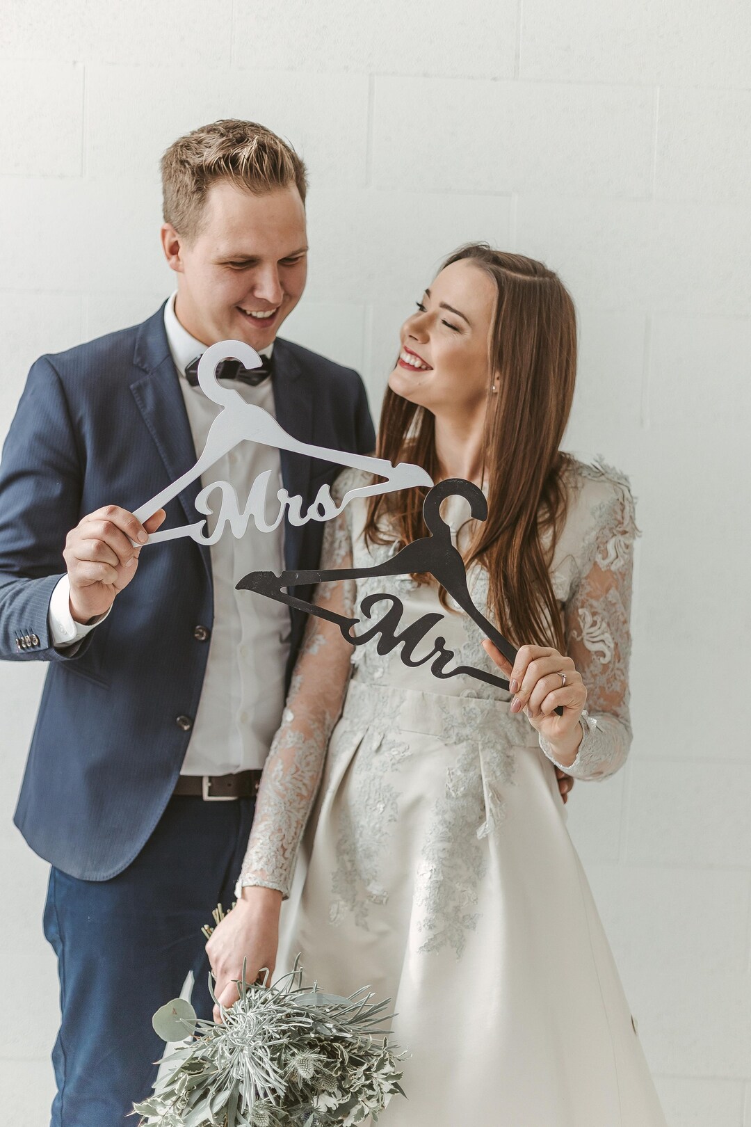 Mr and Mrs Hanger for Wedding Dress Bride Hanger for Wedding - Etsy