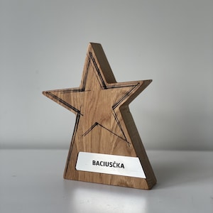Custom Star Trophy - Sports Trophies, Corporate Gifts, Engraved Wooden ...