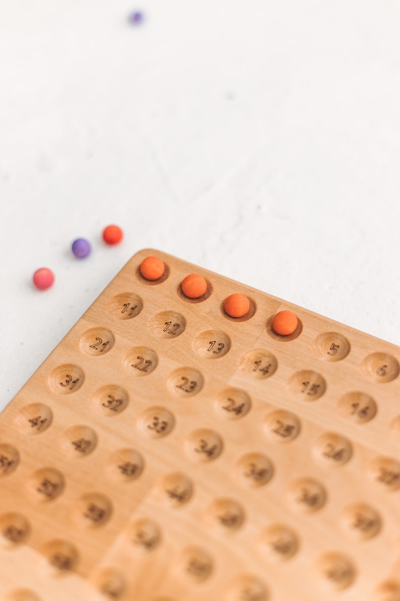 Montessori 100 Board Frame Plain or With Numbers Engraved | Etsy