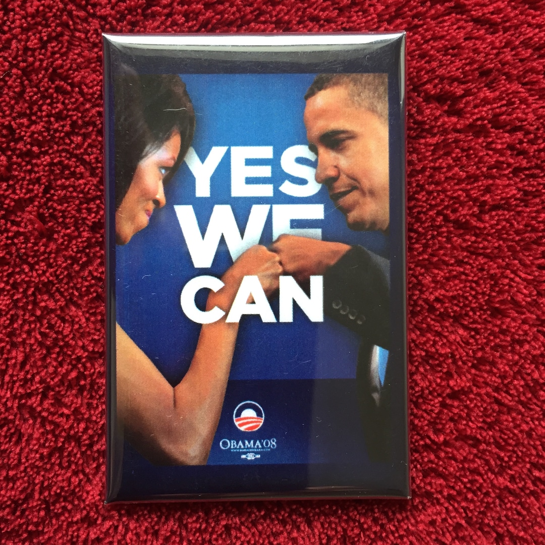 President Barack Obama Michelle : “YES WE CAN” Button Pin - Etsy