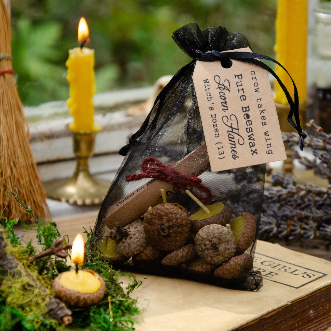 Beeswax Acorn Candles: Witch's Dozen or Set of 6, Altar Candles - Etsy
