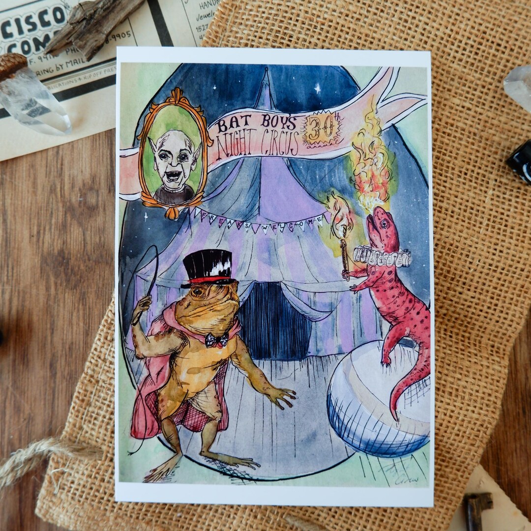 Bat Boy's Night Circus // Art Print - Etsy