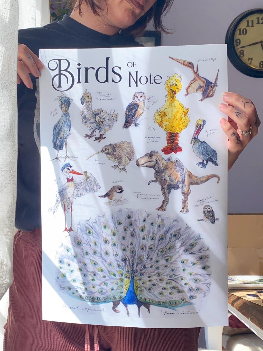 Deluxe Birds of Note Art Print - 13x19" // Original Artwork - Etsy