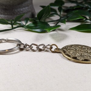 Decorative Brass Lotus Flower Keyring / Keychain Bronze Symbol Peace ...