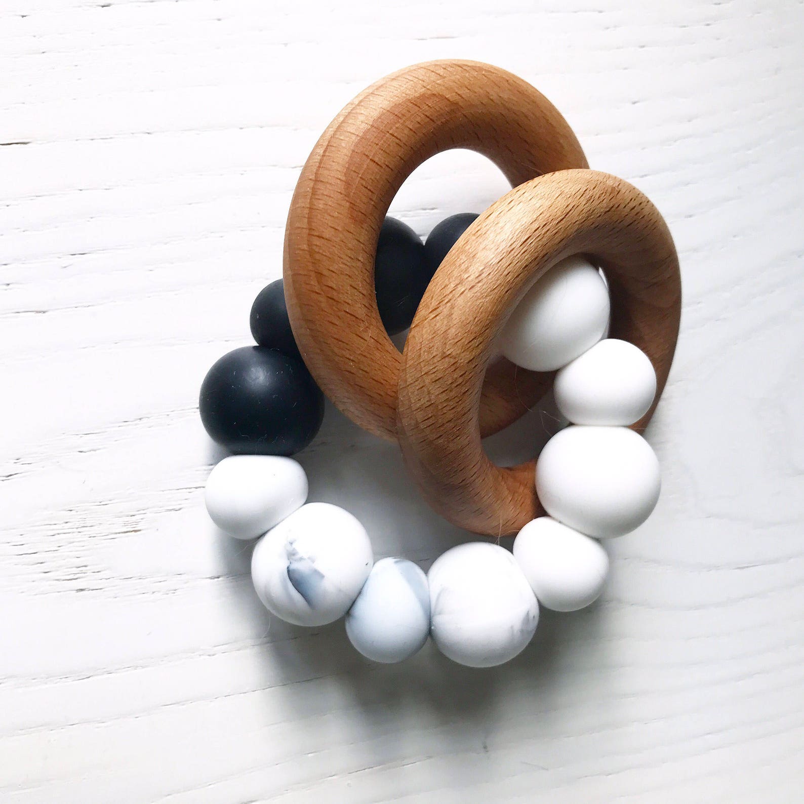 WHOLESALE Organic Beechwood Teething Rings Set of 10 Teether Baby Toy ...