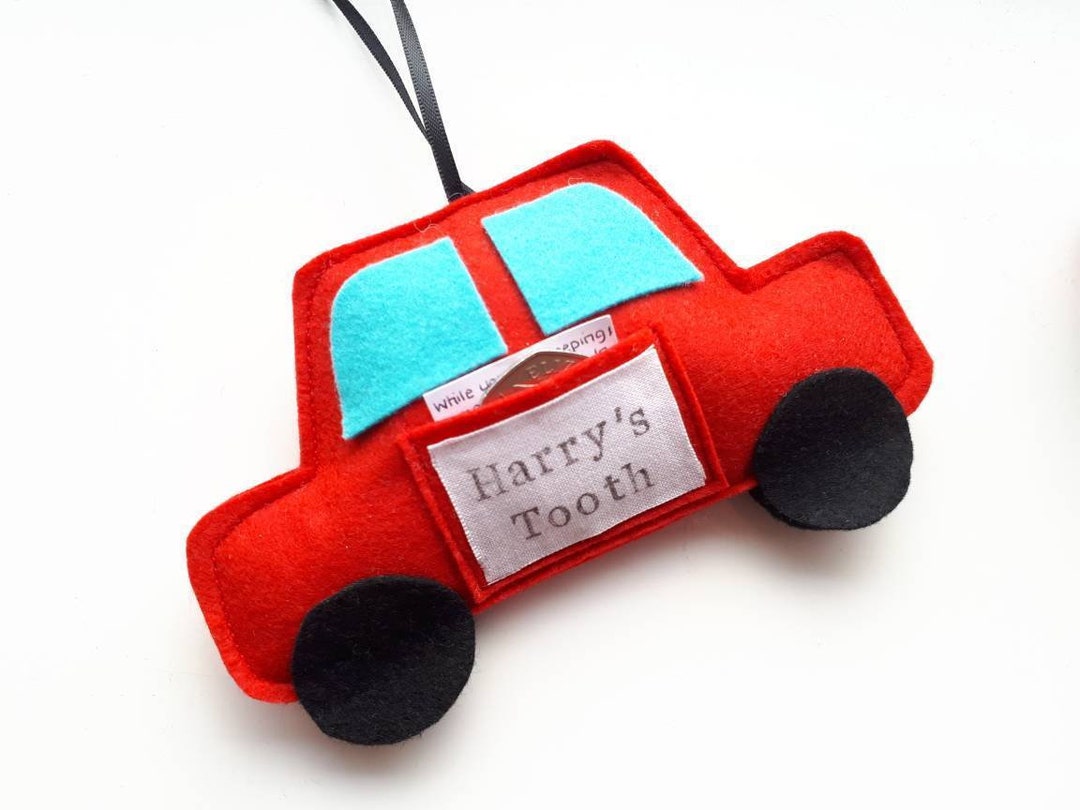 Car Tooth Fairy Pillow First Tooth Loss Tooth Fairy Cushion Tooth Fairy ...