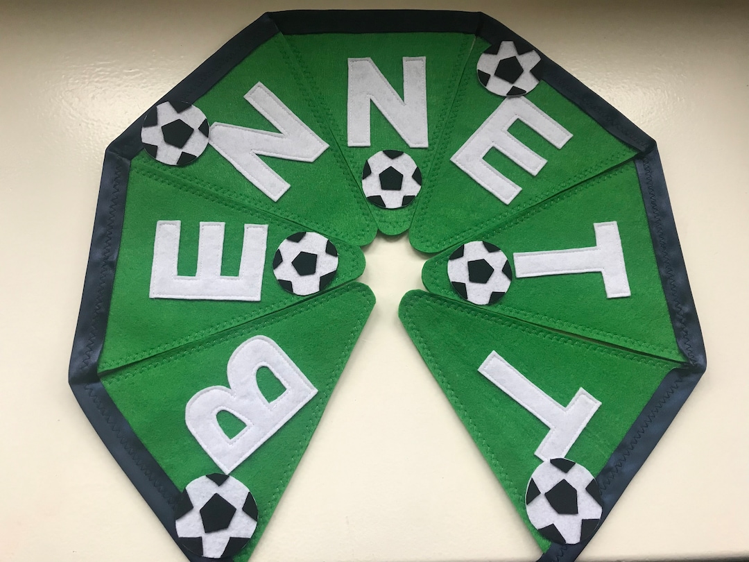 Banderines de fútbol Banderines de fútbol personalizados Decoración de ...