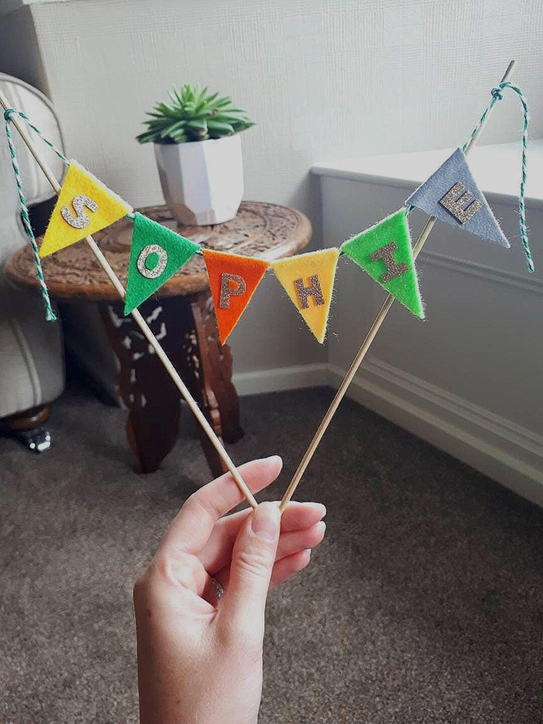 Cake Topper Safari Theme Decor Safari Bunting Name Flags for Cake ...