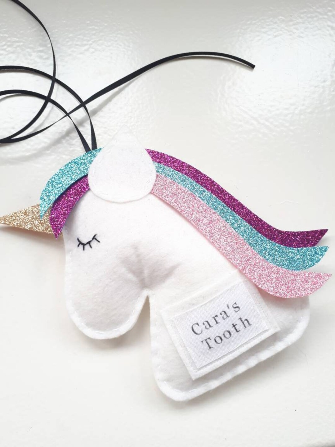 Tooth Pillow Girly Unicorn Tooth Fairy Pillow First Tooth Loss Tooth ...