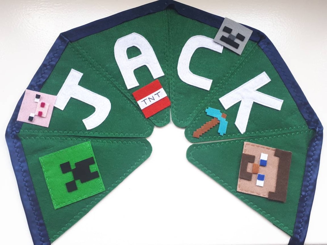 Minecraft Bunting Personalised Minecraft Banner Minecraft Bedroom ...