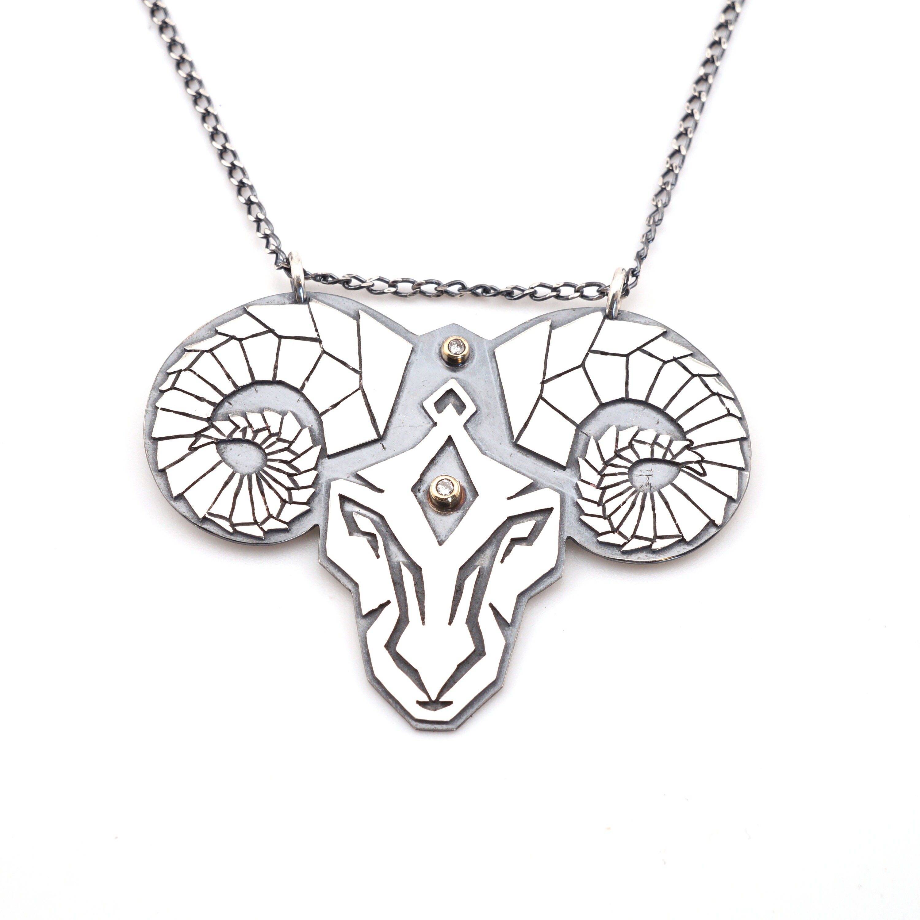 Dall Sheep Necklace Ram Necklace Diamond Sheep Face - Etsy