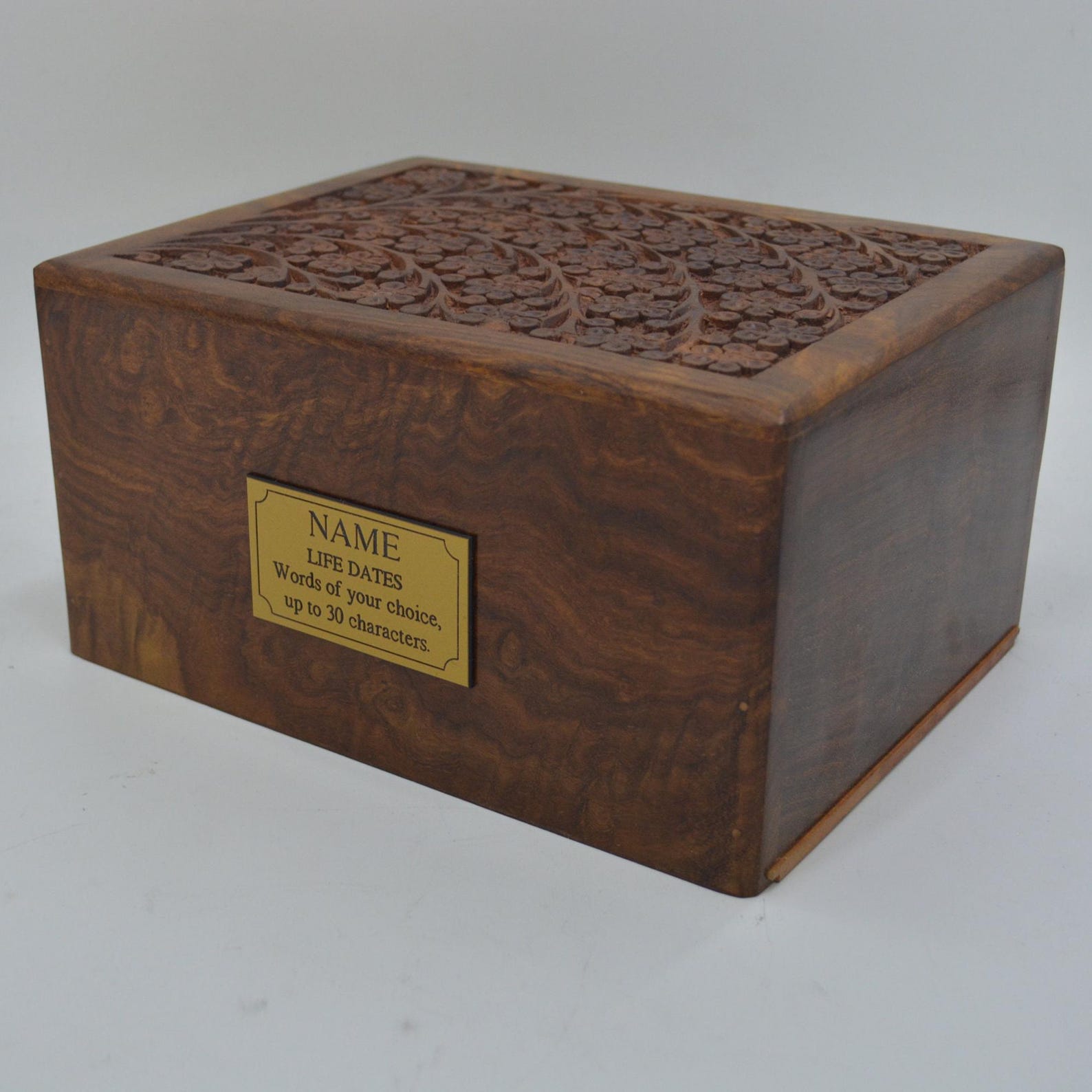 Wood Urn Hand Carved Human Urn - Etsy UK