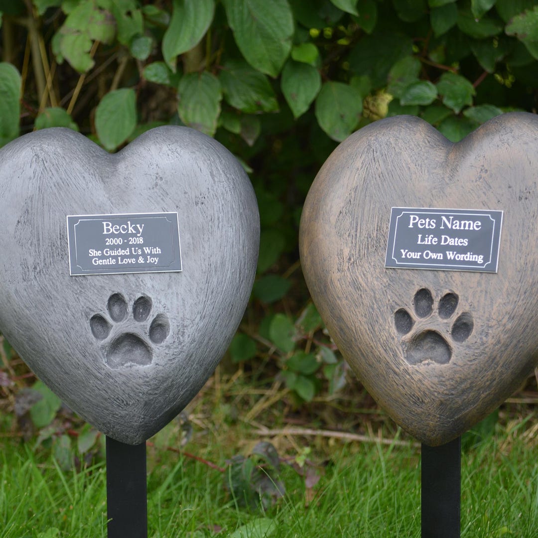 Paw Print Pet Memorial Marker Personalized With Your Choice of Wording ...