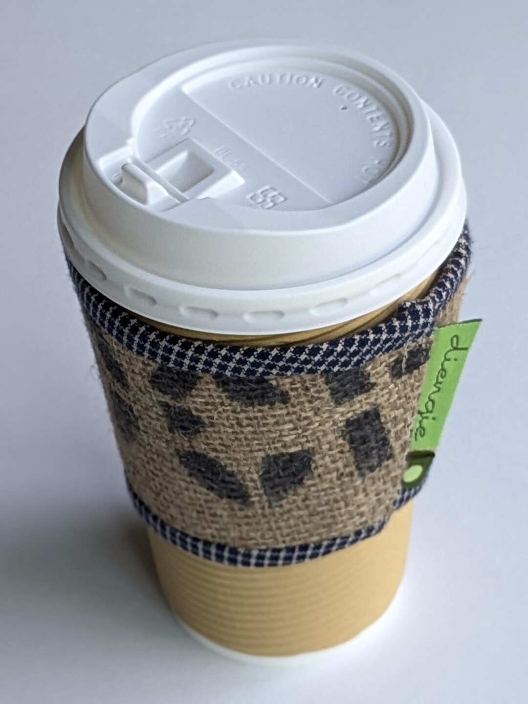 Handmade Burlap Coffee Cup Sleeve Wrap / Drink Cup Cozy / Tea To-go ...