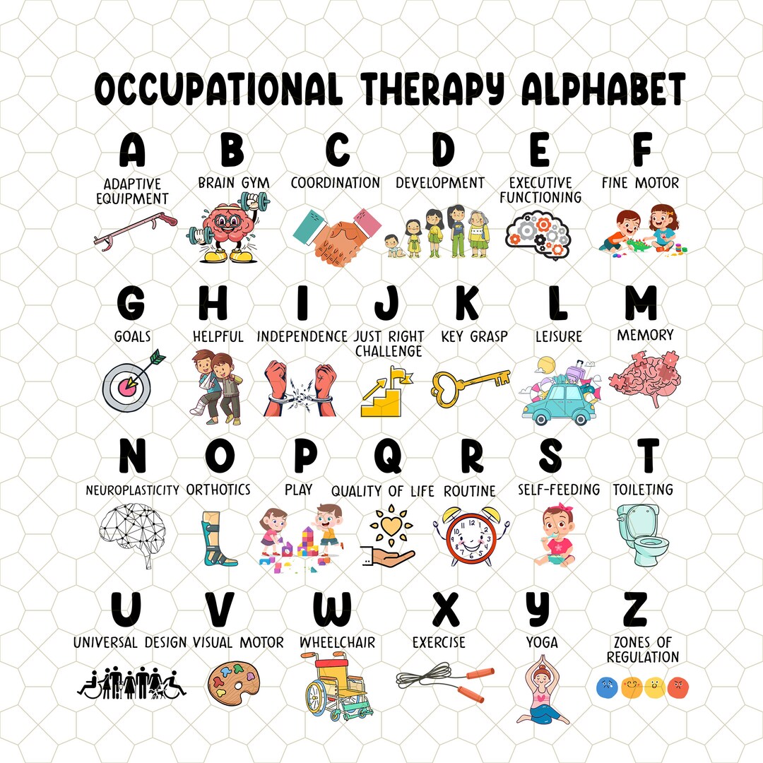 Occupational Therapy Alphabet Png, Funny Therapist Png, Special ...