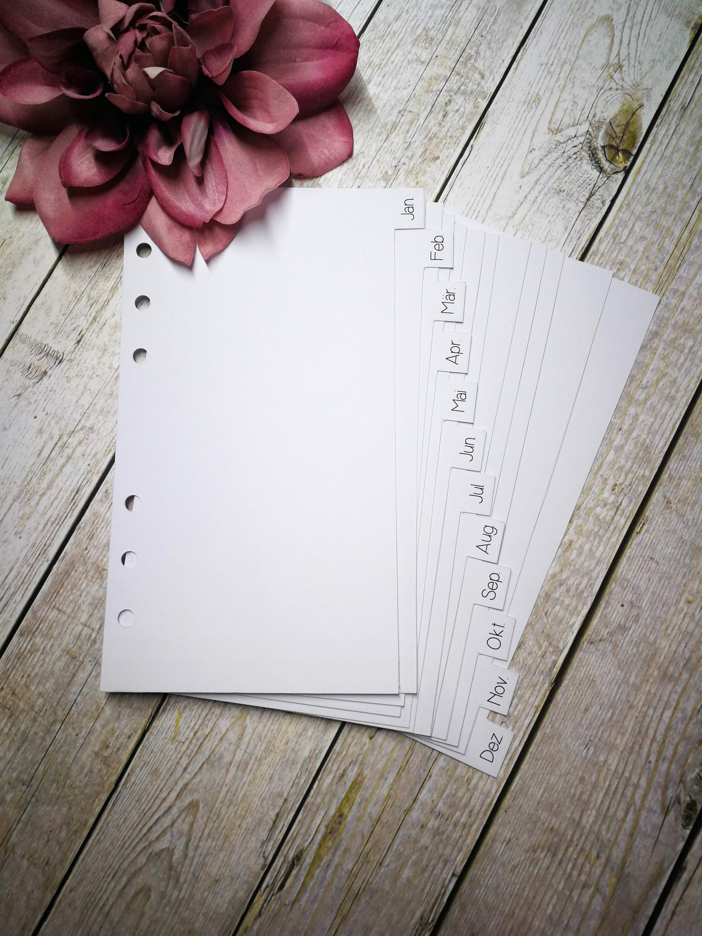 Register Divider reinweiß zum selber gestalten / 12er-Satz | Etsy