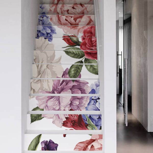 Stair Riser Decals Blue - Etsy