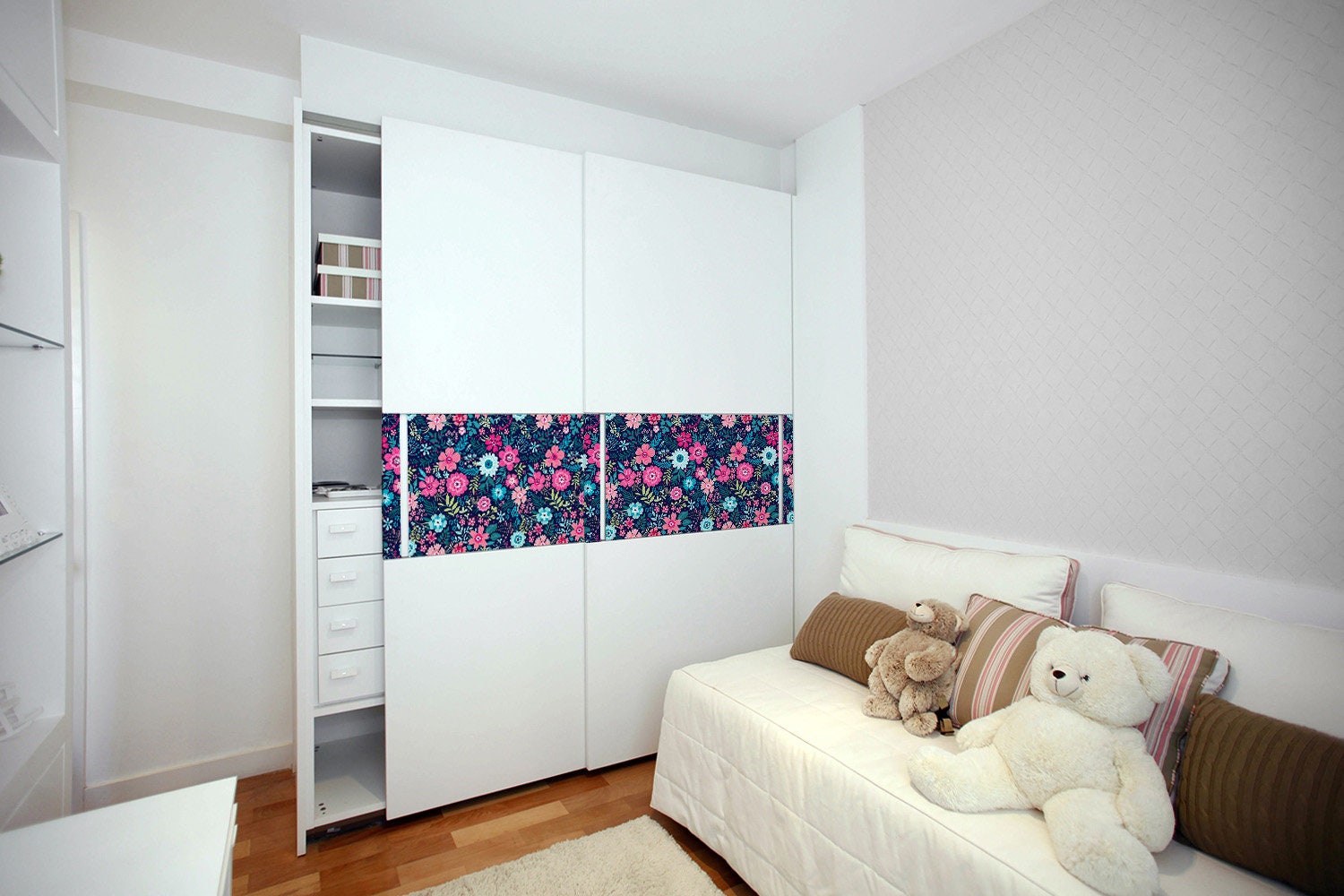 Floral Pattern Veneer Sheets, Furniture Sticker, Size 39.8x19.7 Inch ...