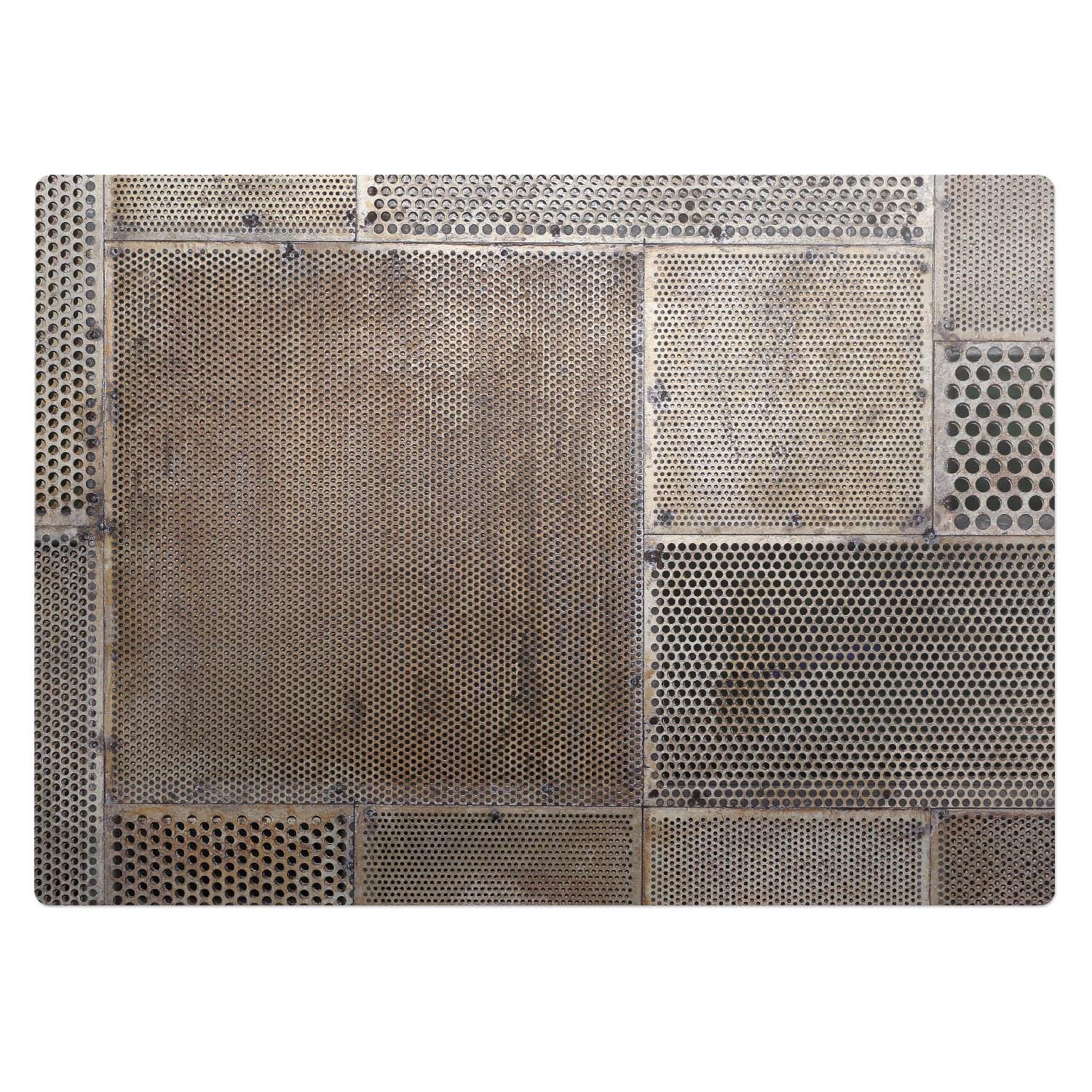 Metal Perforations Desk Chair Mat, Brown Computer Chair Mat, Office ...