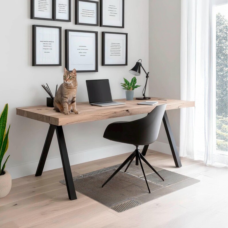 Metal Perforations Desk Chair Mat, Brown Computer Chair Mat, Office ...