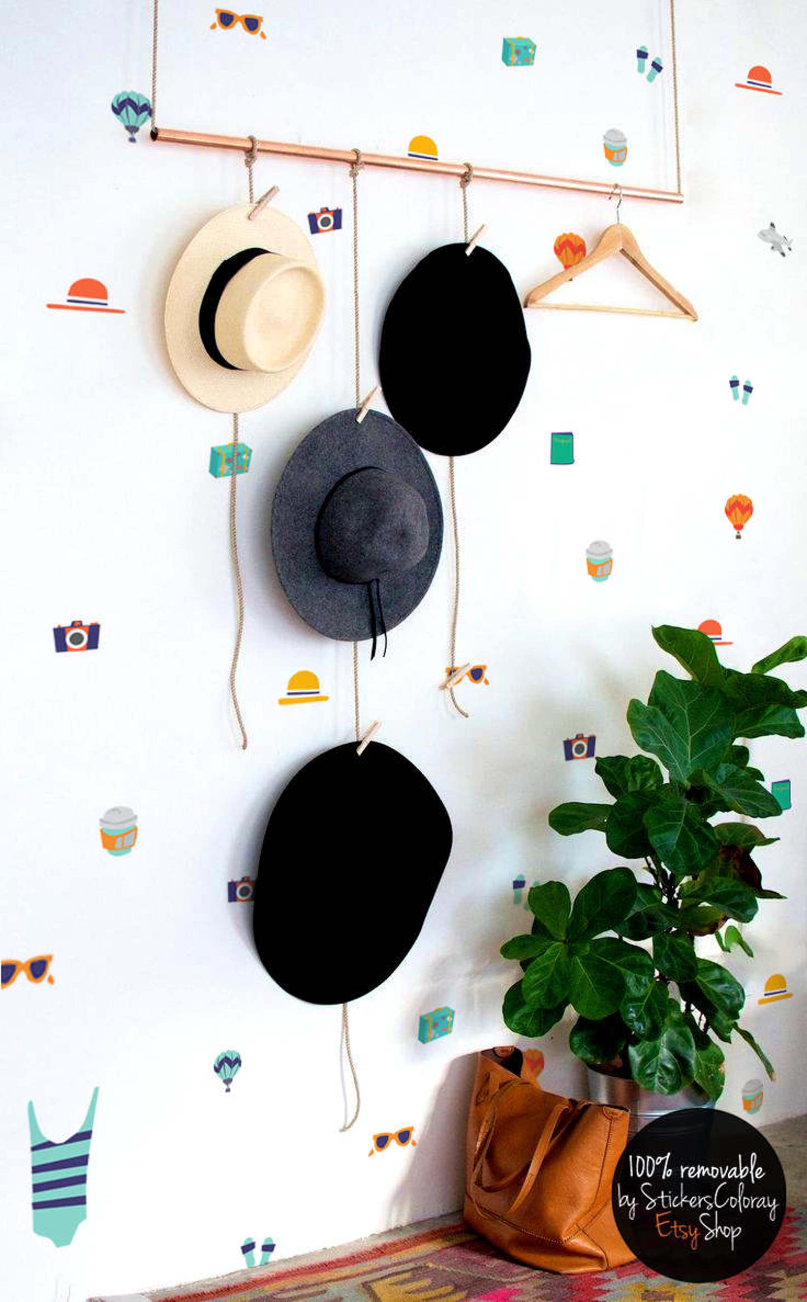 Travel Wall Decor Set, Vacation Wall Decal, Summer Time Wall Sticker ...