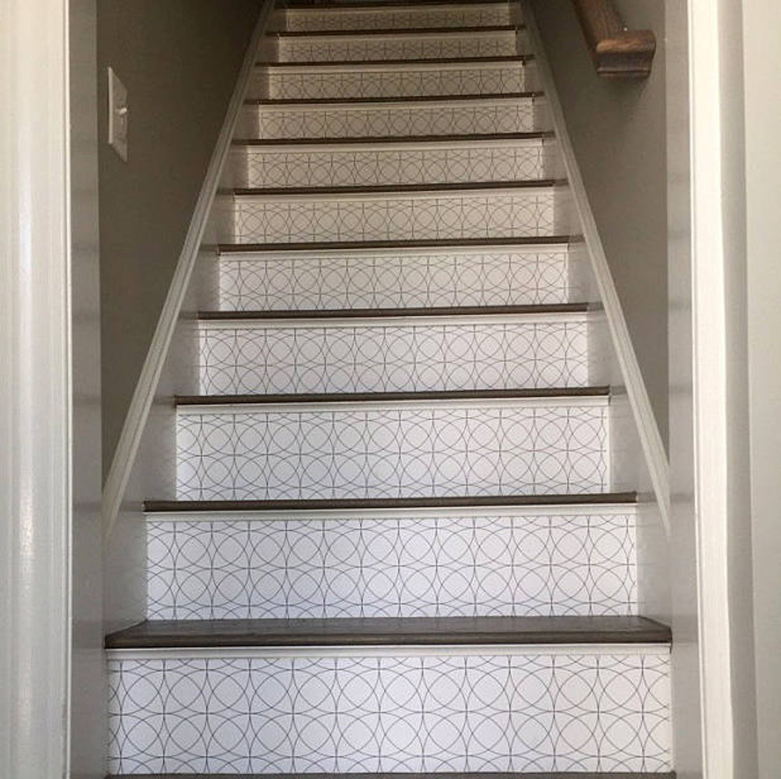 10 Step Stair Riser Decal Geometric B&W Patterns Stair - Etsy
