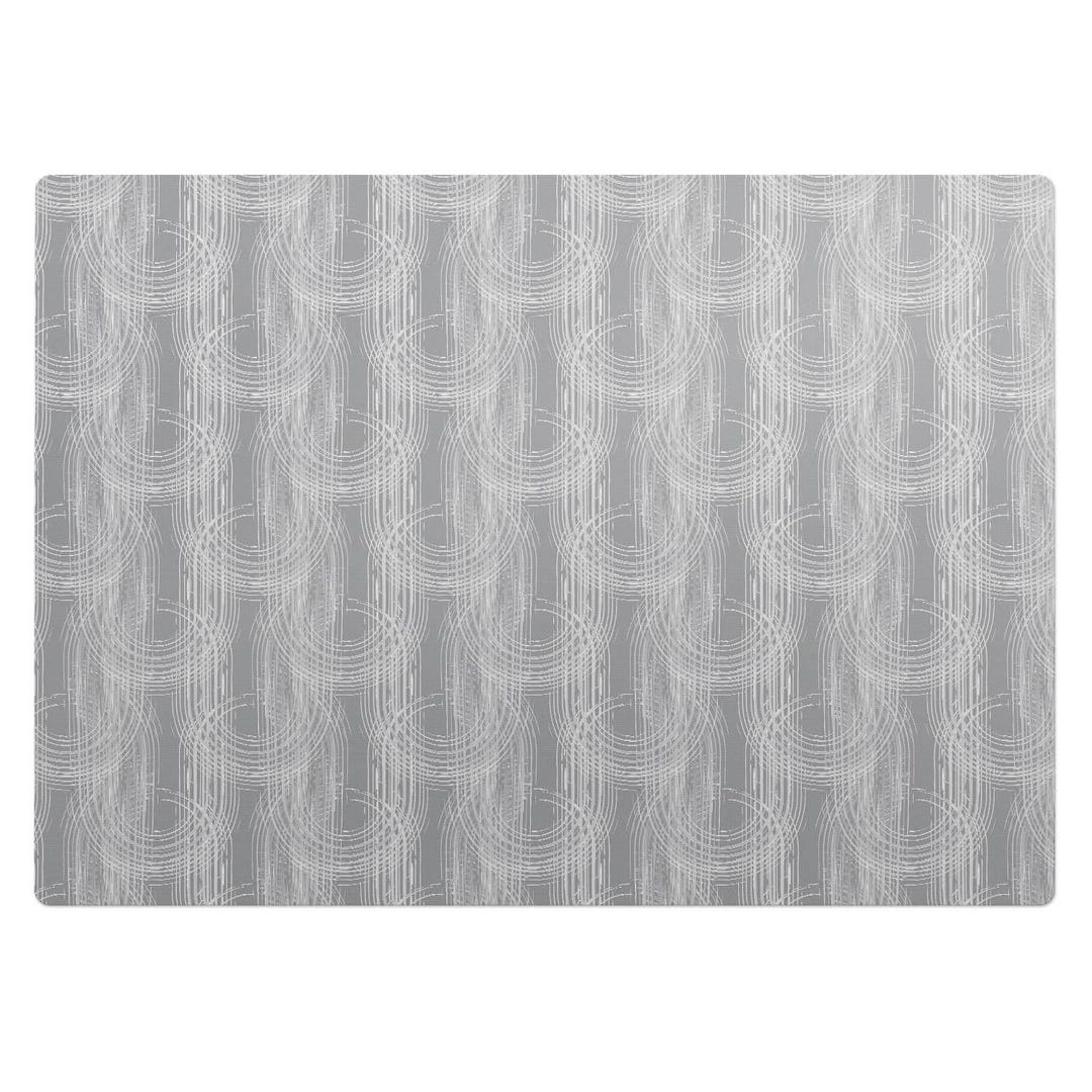 Concentric Lines Desk Chair Mat, Gray Computer Chair Mat, Office Chair ...