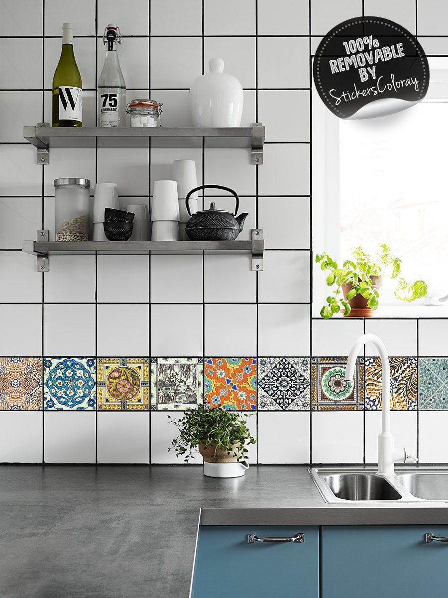 Traditional Spanish Talavera Tile Stickers PACK OF 24 Tile | Etsy