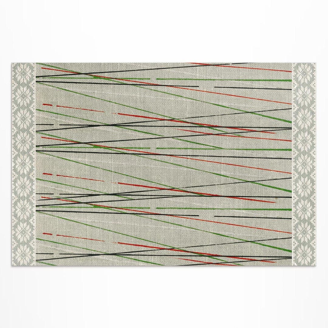 Woodblock Print of Japanese Outdoor Rug, Patterns Patio Carpet, Green ...
