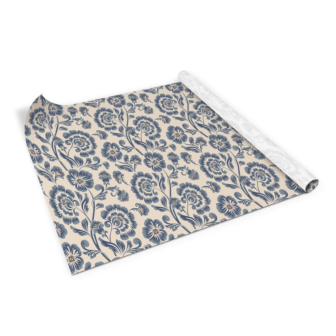 Classic Floral Pattern Veneer Sheets, Self Adhesive Foil, Size 39.8x19 ...