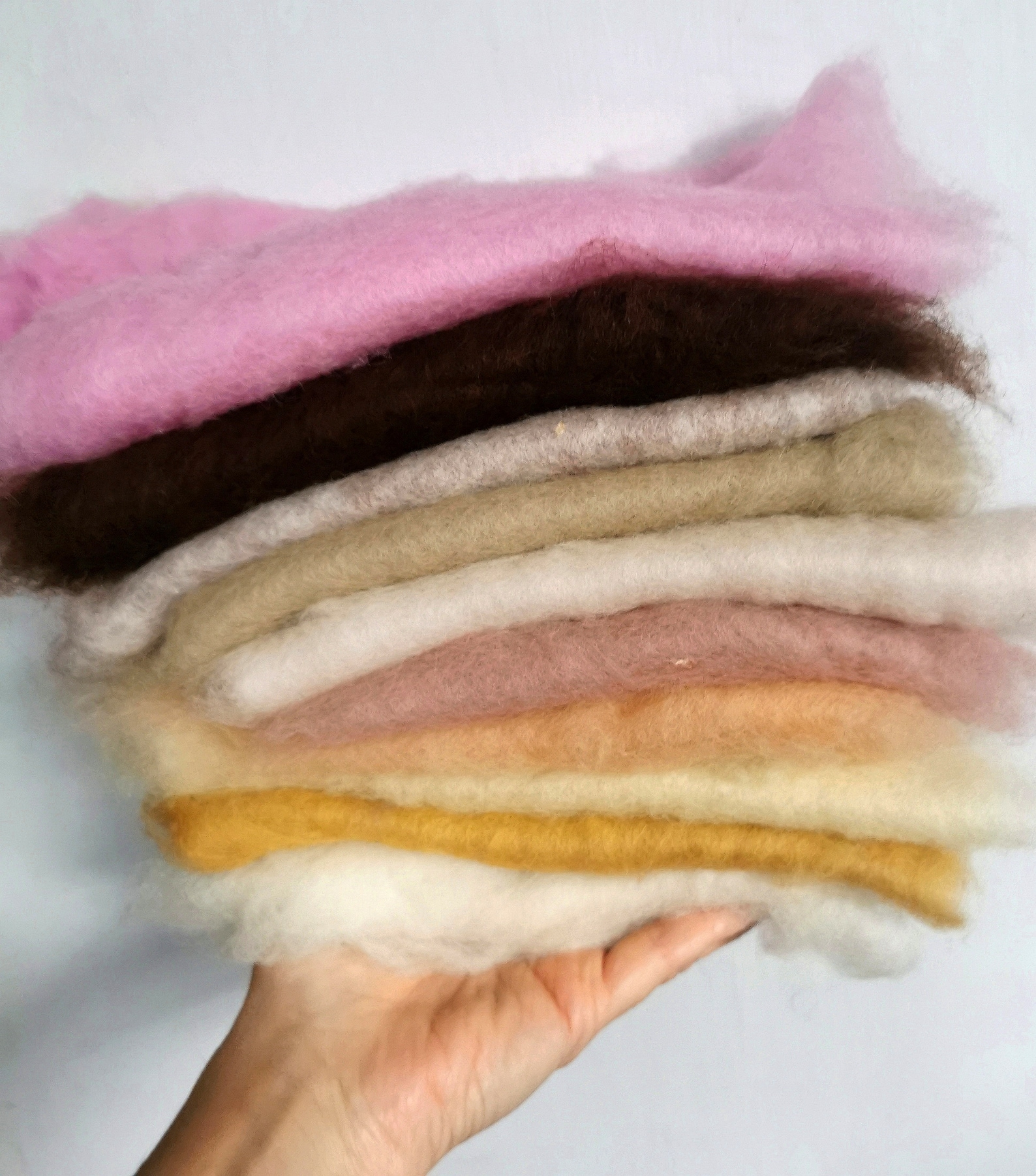 Wool Roving Color Pack. 10 Colors Carded Wool 100 Gr. Needle | Etsy
