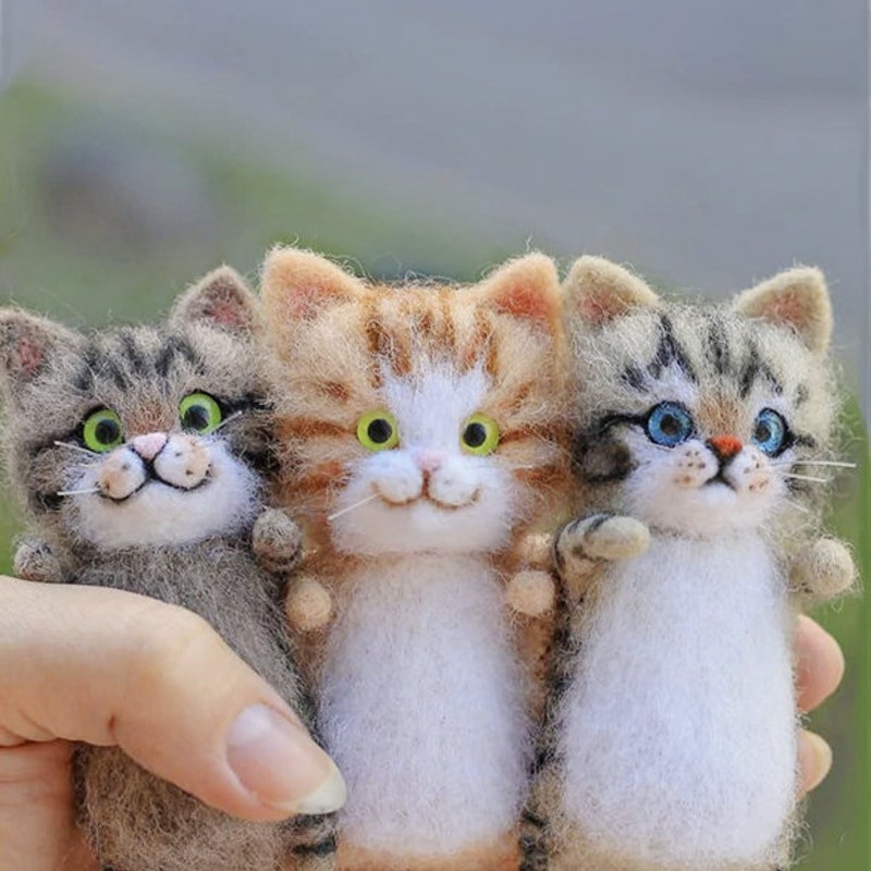 Needle Felted Kitten - Etsy