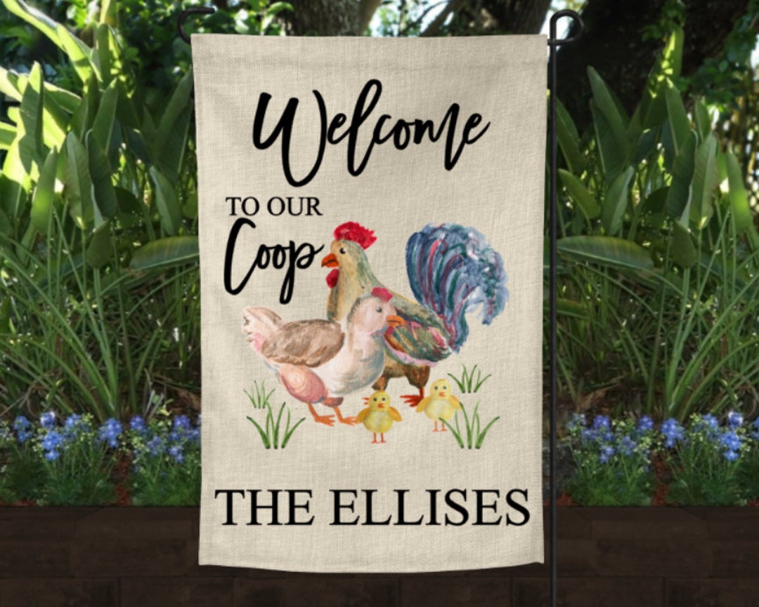 Chicken Lover Garden Flag Custom Chicken Family Chicken - Etsy