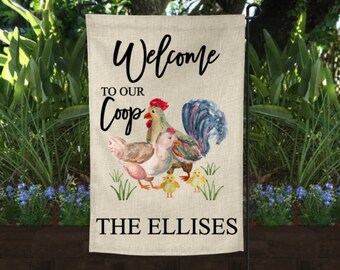 Chicken Garden Flag - Etsy
