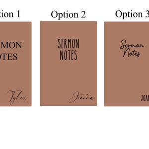 Sermon Notes Custom Sermon Notebook Leather Journal Engraved Church ...