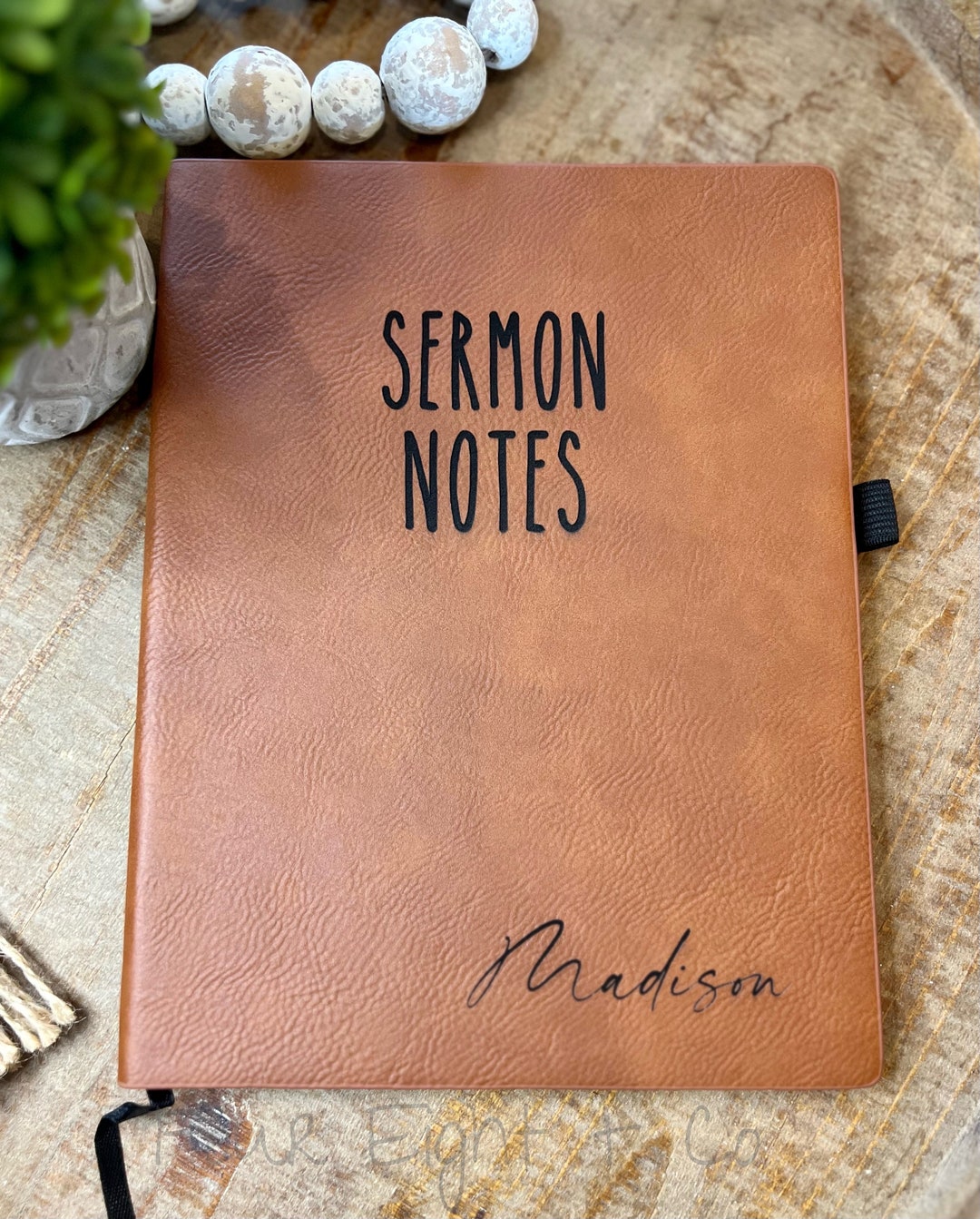 Sermon Notes Custom Sermon Notebook Leather Journal Engraved Church ...