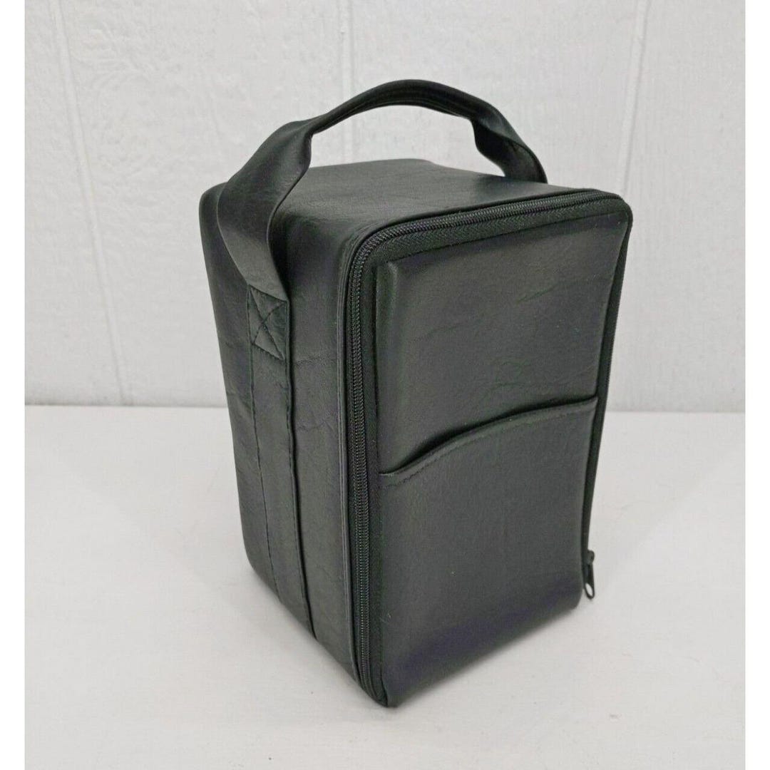 Vintage 15 CD DVD Zip Carrying Case Tote Storage Black Faux Leather - Etsy