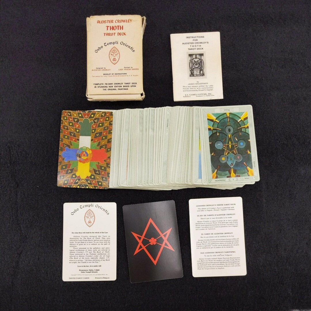 Aleister Crowley Thoth Tarot Deck, GREEN, AC78, 78 Large Cards (1983 ...