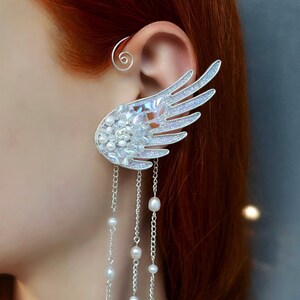 Angel Wing Ear Cuff No Piercing Swan Wing Ear Cuff Earring - Etsy