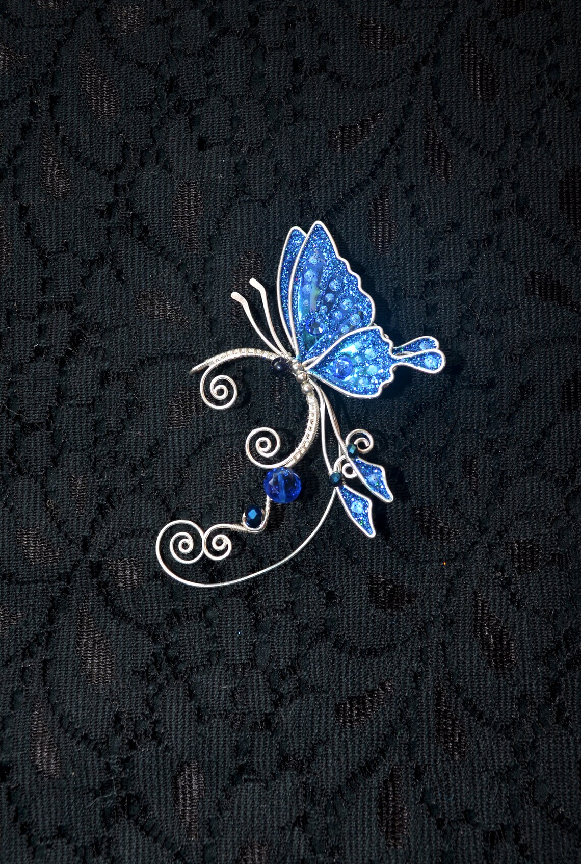 Blue Butterfly Ear Cuff Butterfly Ear Wrap Fairy Ear Cuff - Etsy