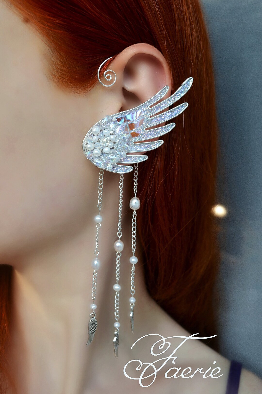 Angel Wing Ear Cuff No Piercing Swan Wing Ear Cuff Earring - Etsy