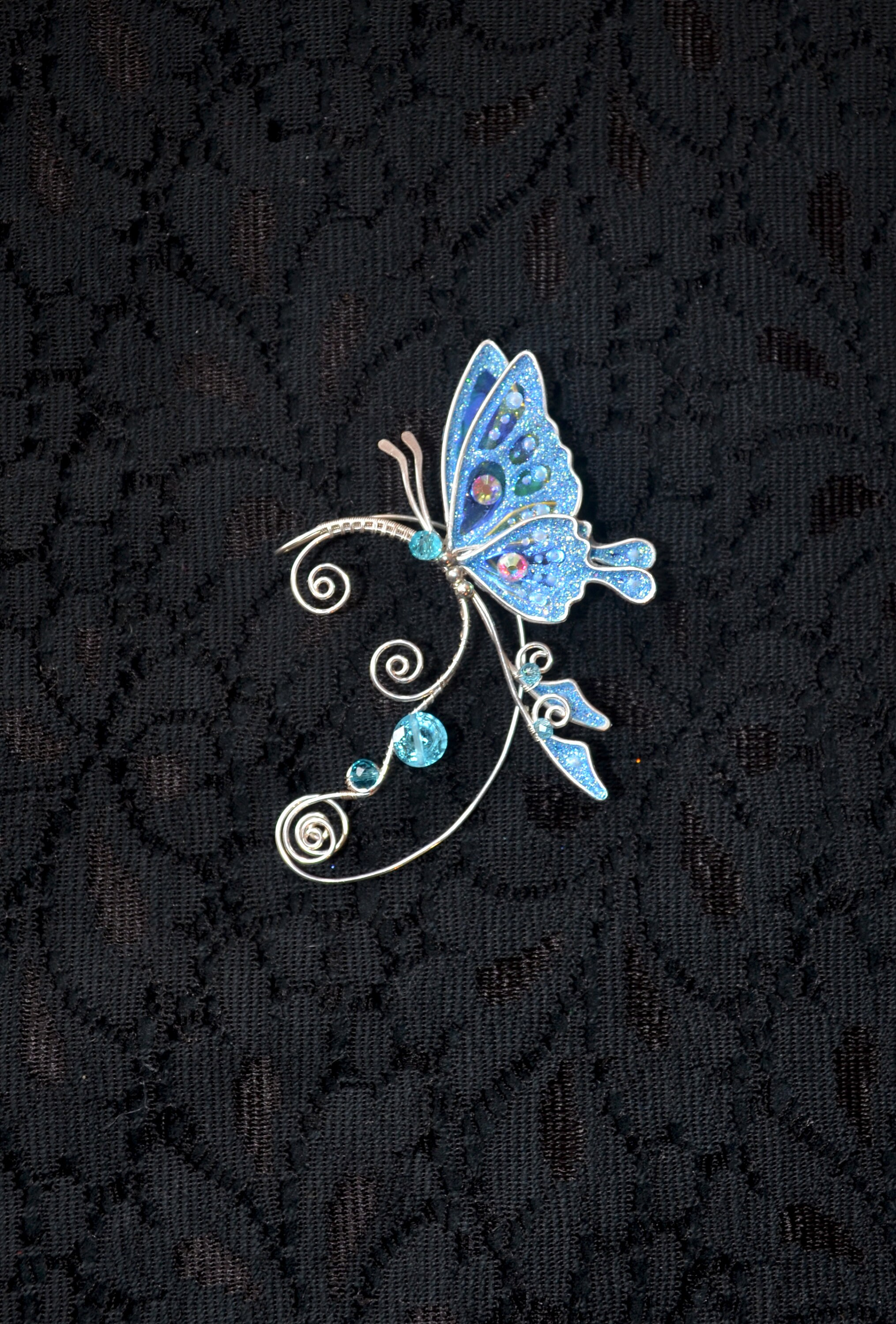 Blue Butterfly Ear Cuff Butterfly Ear Wrap Fairy Ear Cuff - Etsy