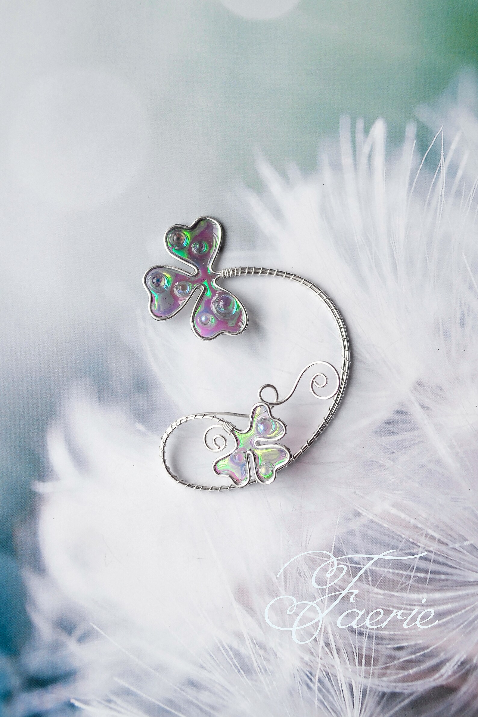 Shamrock Ear Cuff No Piercing Irish Clover Ear Wrap St - Etsy