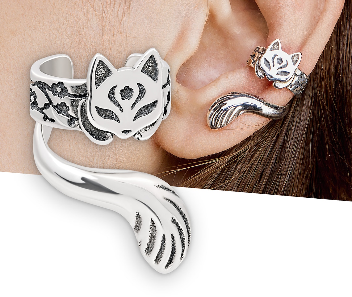 Japan Cat Ear Cuff No Piercing Kitsune Earcuff Cat Earring - Etsy