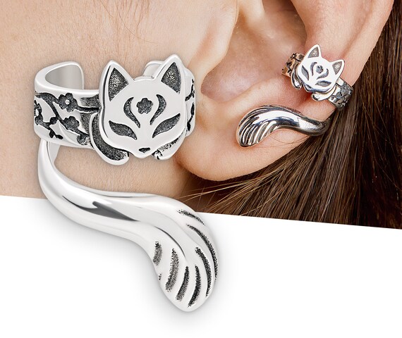 Japan Cat Ear Cuff No Piercing Kitsune Earcuff Cat Earring - Etsy