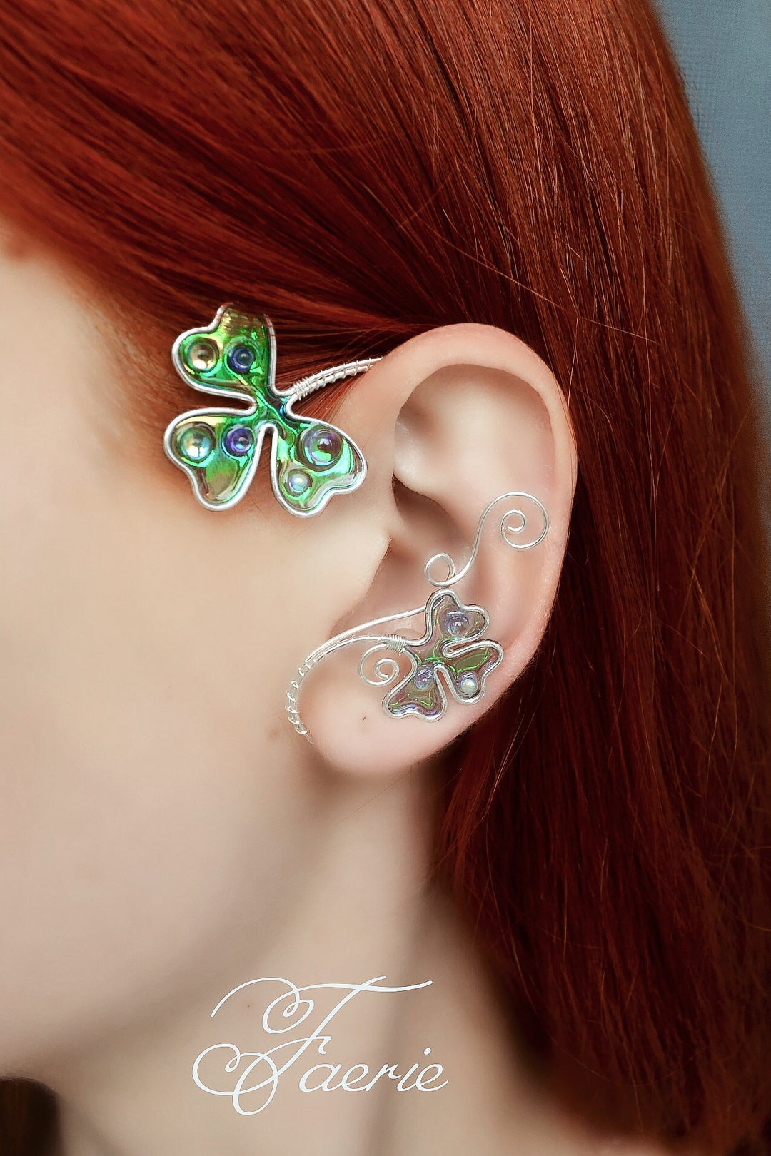 Shamrock Ear Cuff No Piercing, Irish Clover Ear Wrap, St Patrick's Day Earring - Etsy