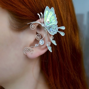 Blue Butterfly Ear Cuff Butterfly Ear Wrap Fairy Ear Cuff - Etsy